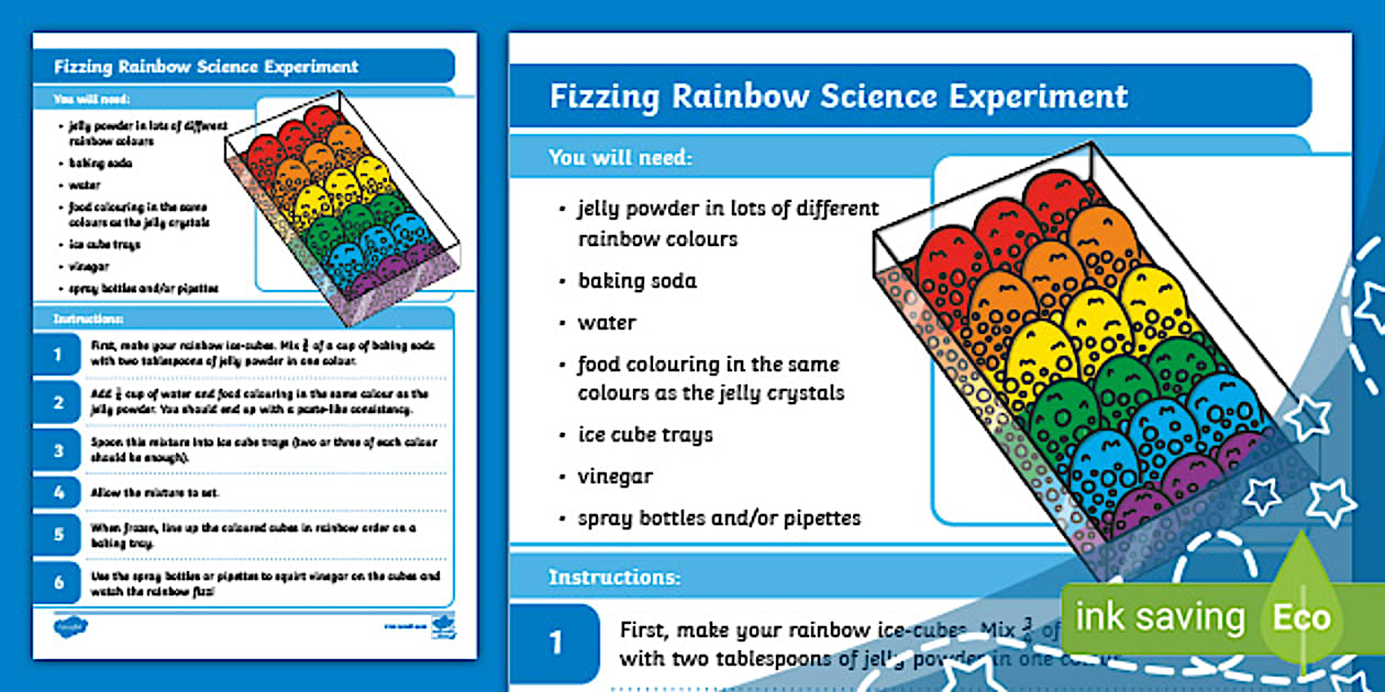 Fizzing Rainbow Science Experiment (teacher made) - Twinkl