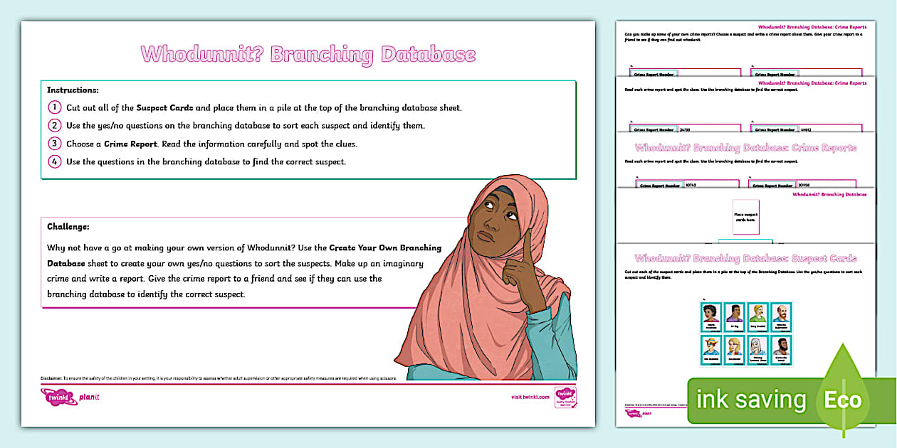Whodunnit? Unplugged Branching Database Activity - Computing