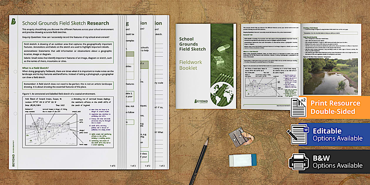 School Grounds Field Sketch Booklet (teacher made) - Twinkl