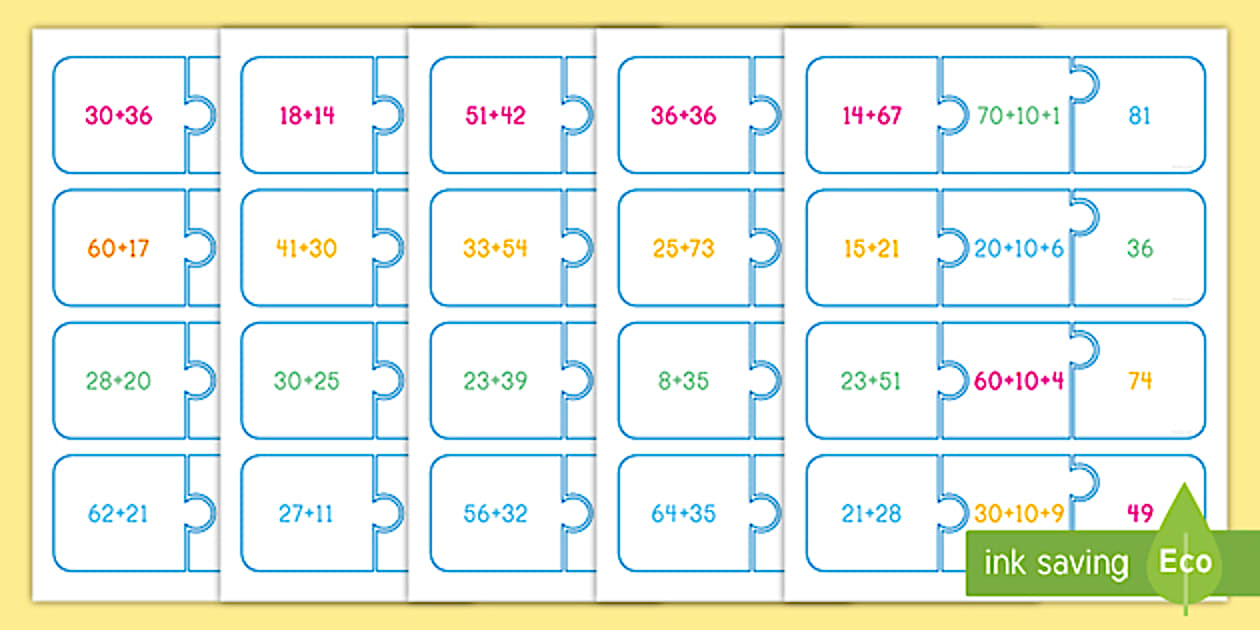 Decompose Two-Digit Numbers Puzzle (teacher made) - Twinkl