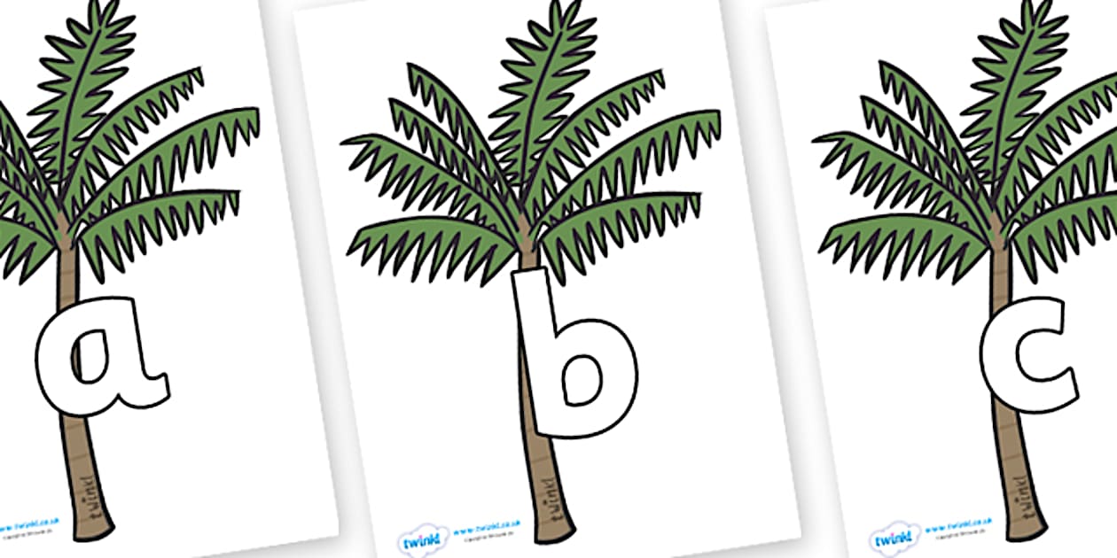 Cursive Phoneme Set on Palm Trees (teacher made) - Twinkl