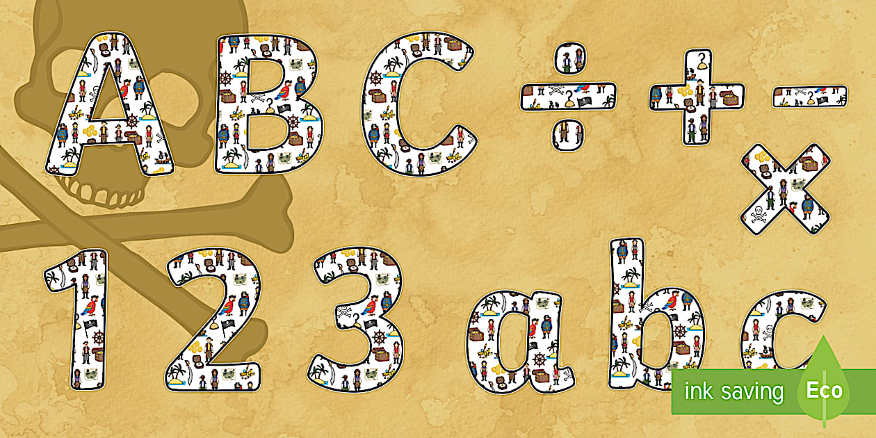 Pirate Themed Display Lettering (teacher made) - Twinkl