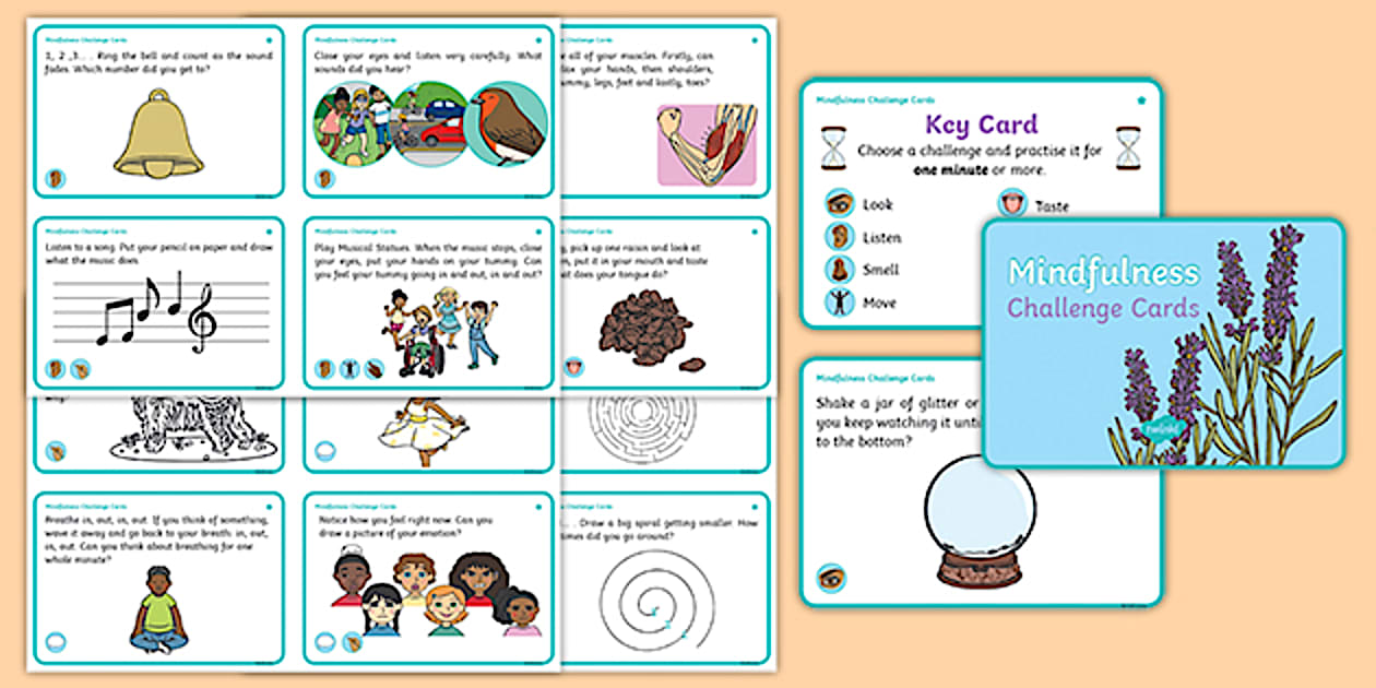 Senses Mindfulness Challenge Cards | Mindful Games Activity