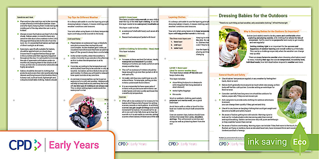 Baby Outdoor Clothing | Early Years CPD | Outdoor Clothing