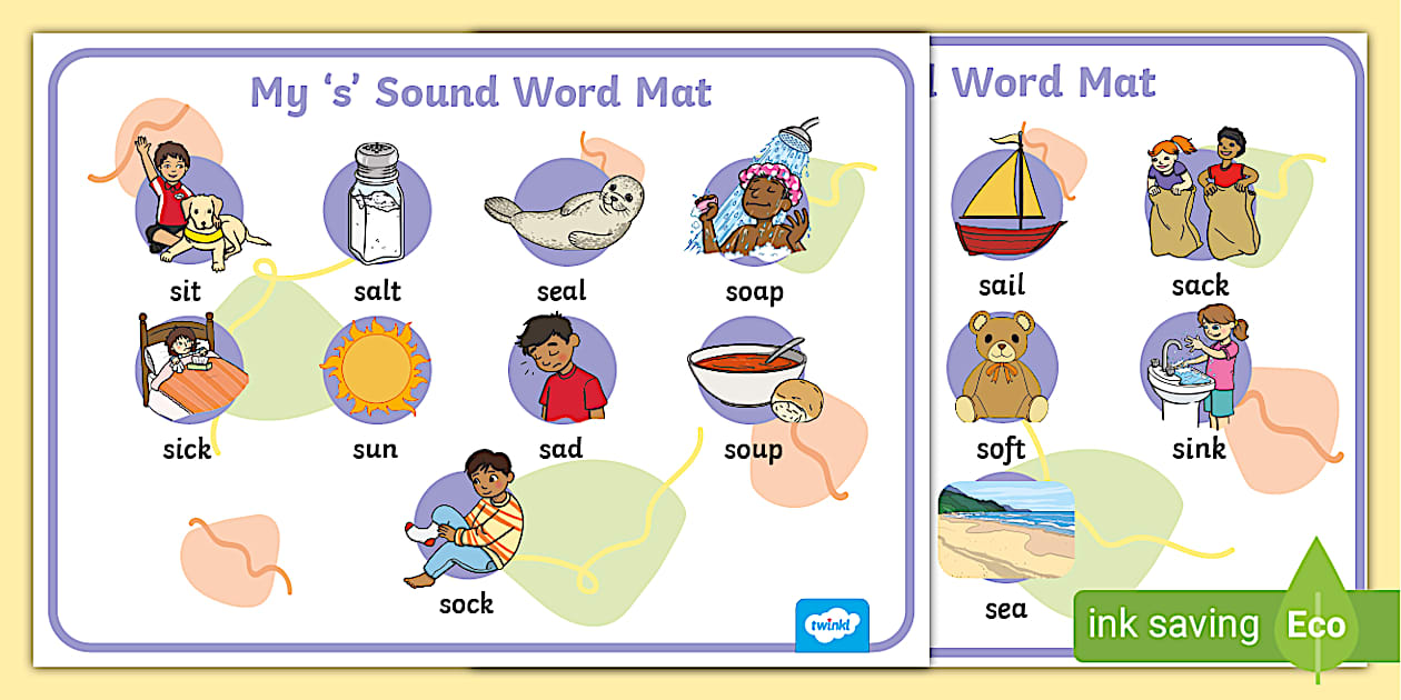 Initial /s/ Sound Word Mat - Twinkl SaLT (teacher made)