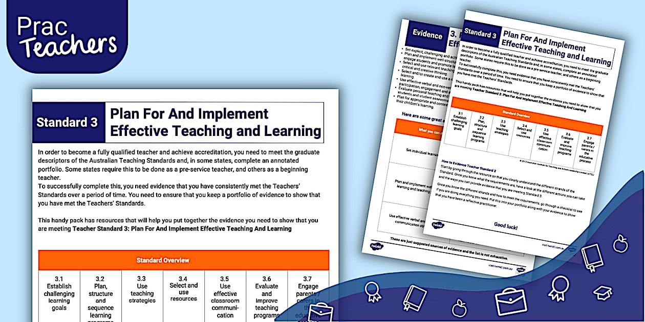 Standard 3: Plan For And Implement Effective Teaching