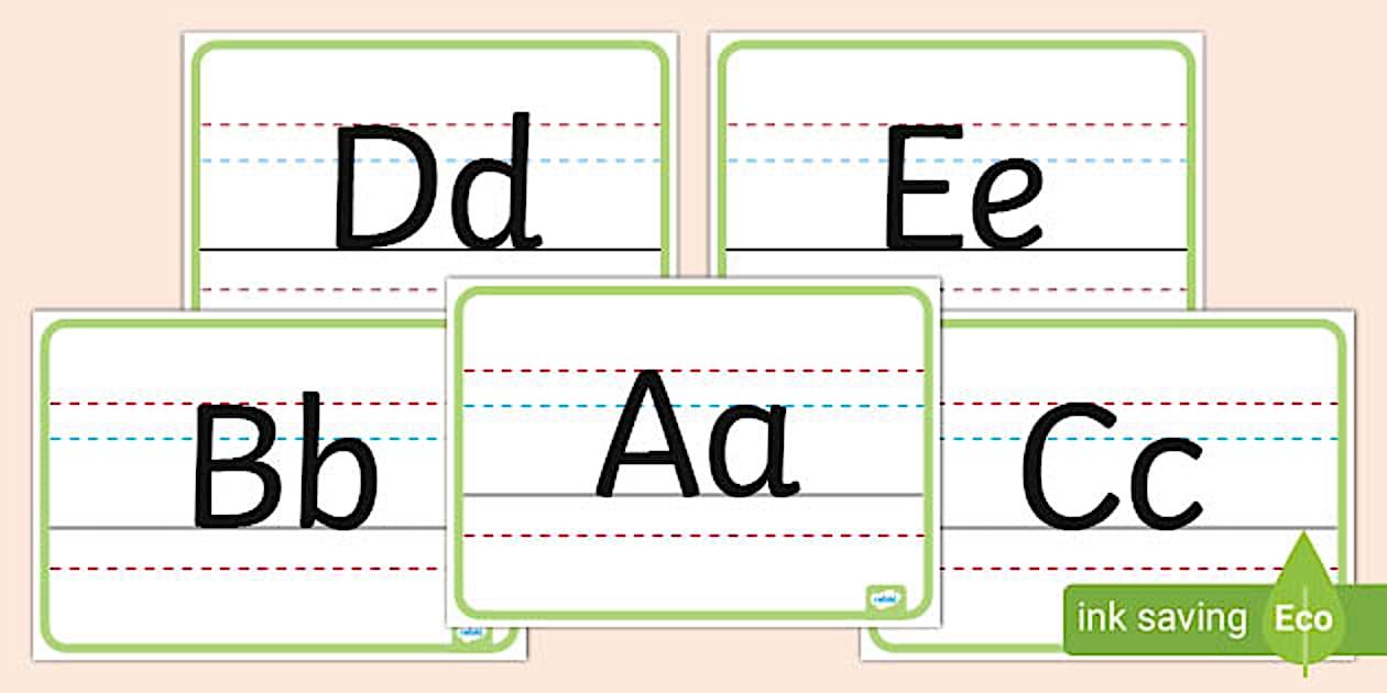 Cursive Alphabet Upper and Lowercase Handwriting Letter Formation Display