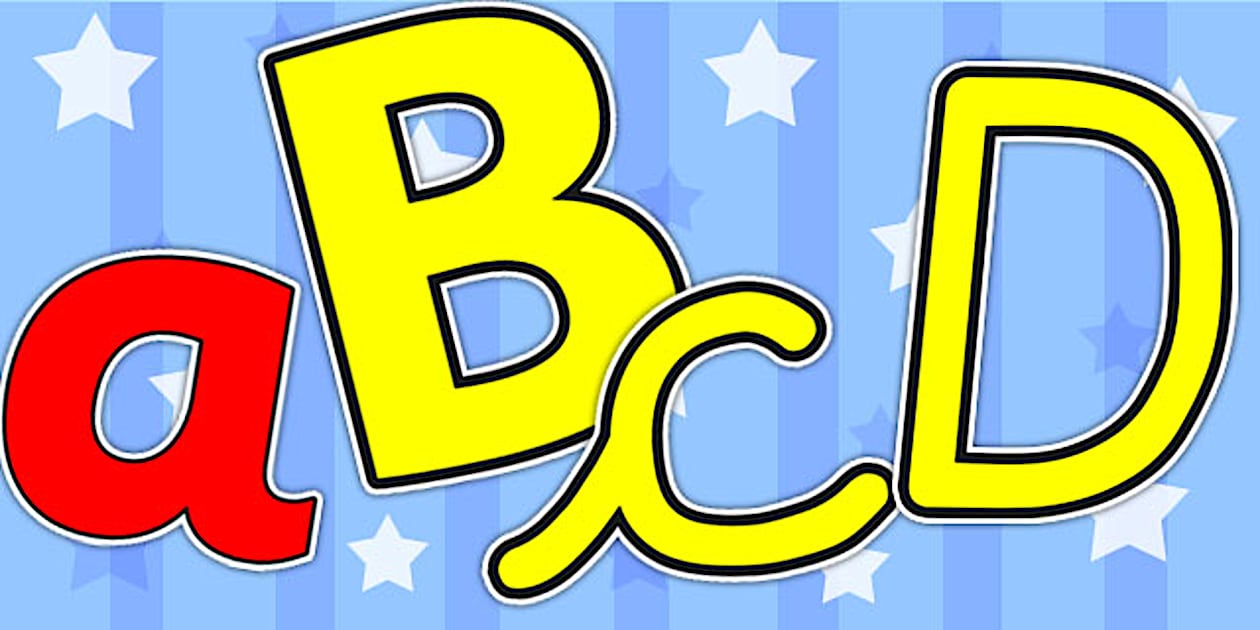 Editable Consonant Vowel Colour Coded Yellow and Red Display Lettering