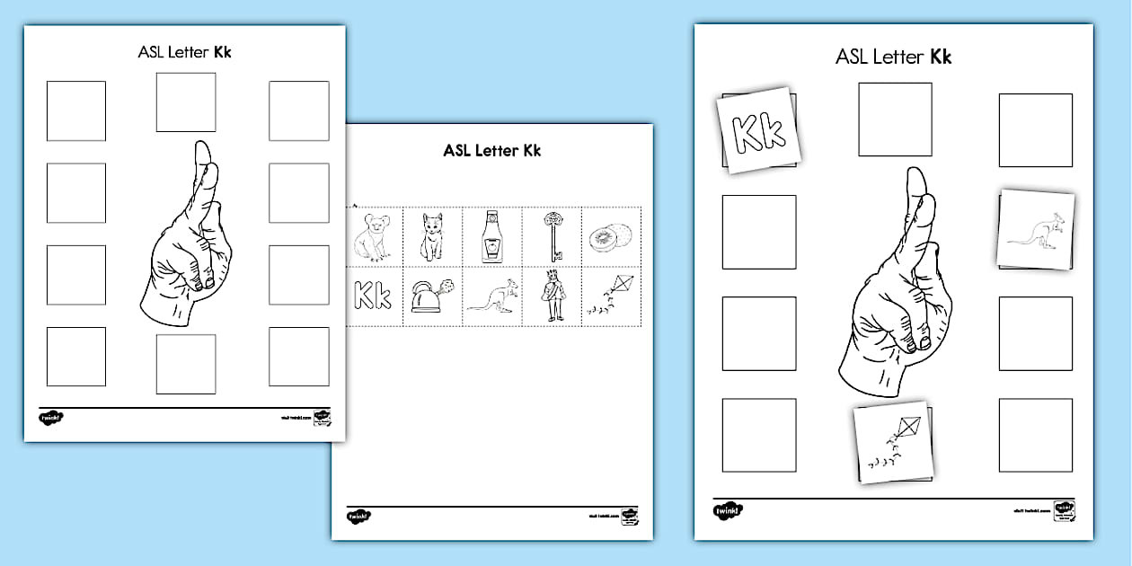 Letter K Sign Language Worksheet | Resource | Twinkl USA