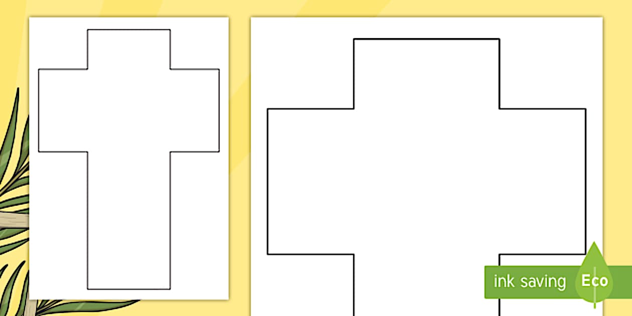 Blank Cross Template - Topics (teacher made) - Twinkl
