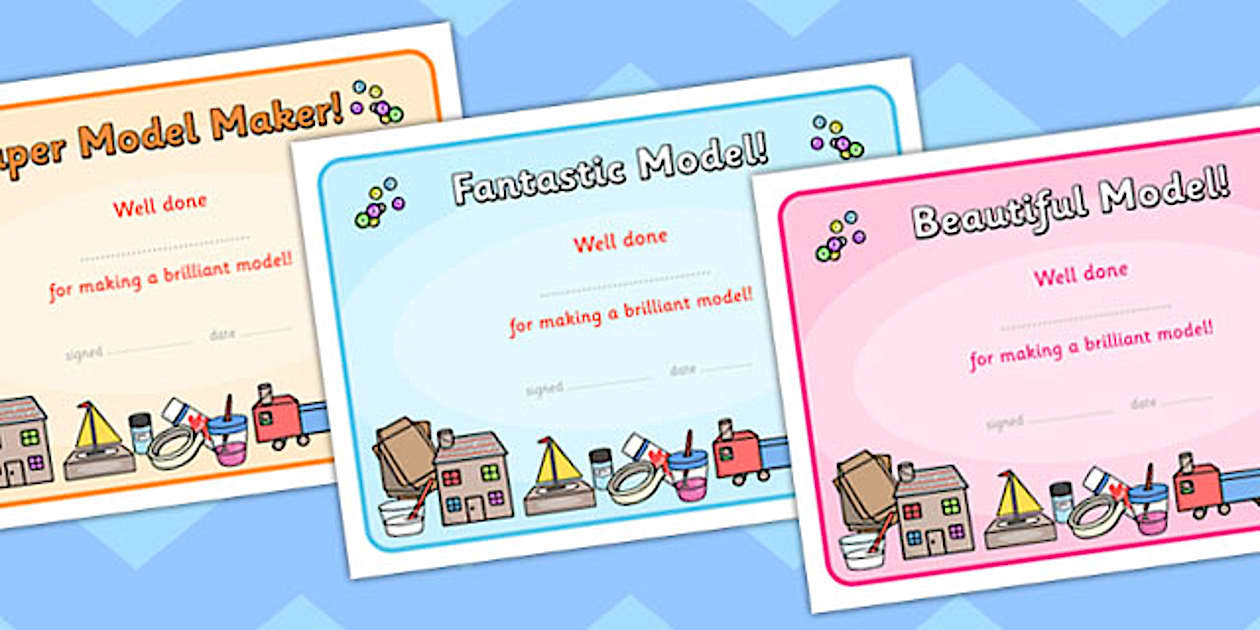 Model Making Certificates (teacher made) - Twinkl