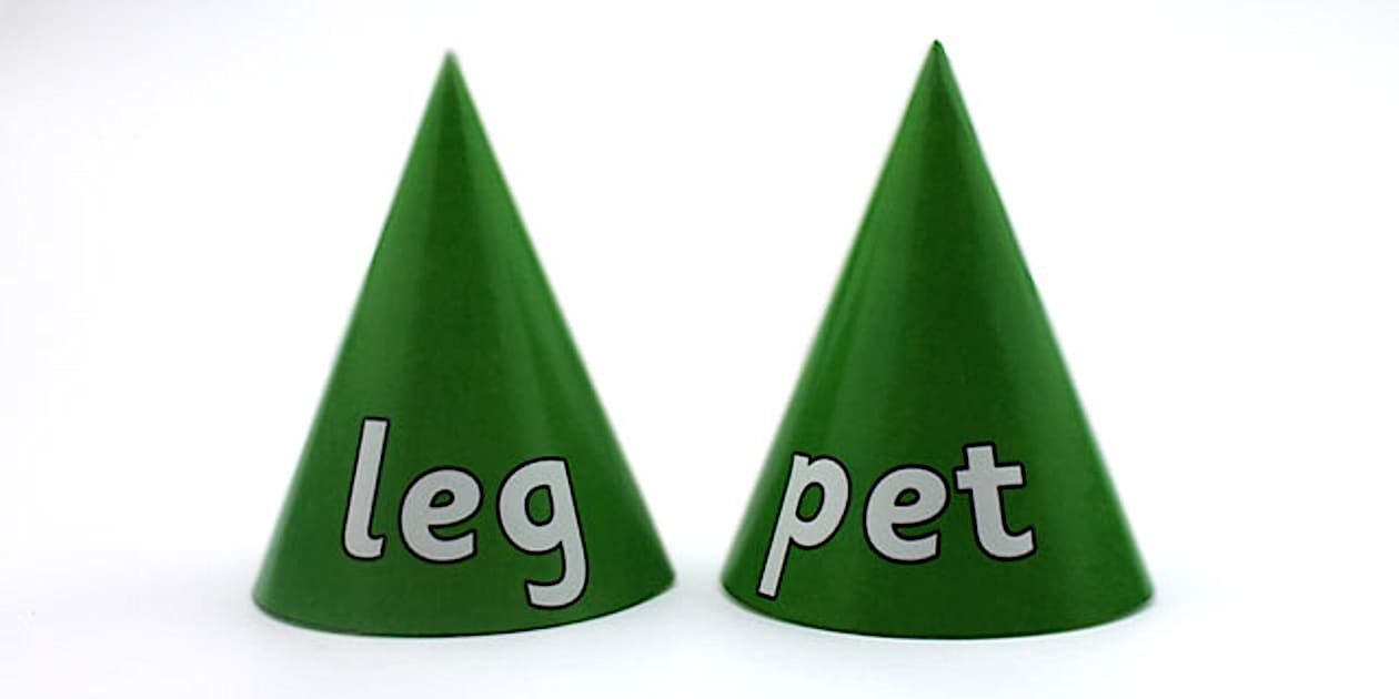 CVC Word Cones e (teacher made) - Twinkl