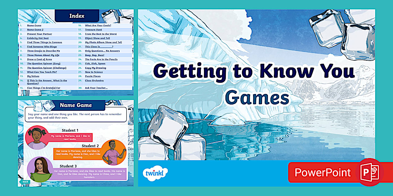 Getting to Know You PowerPoint Games for ELL (Teacher-Made)