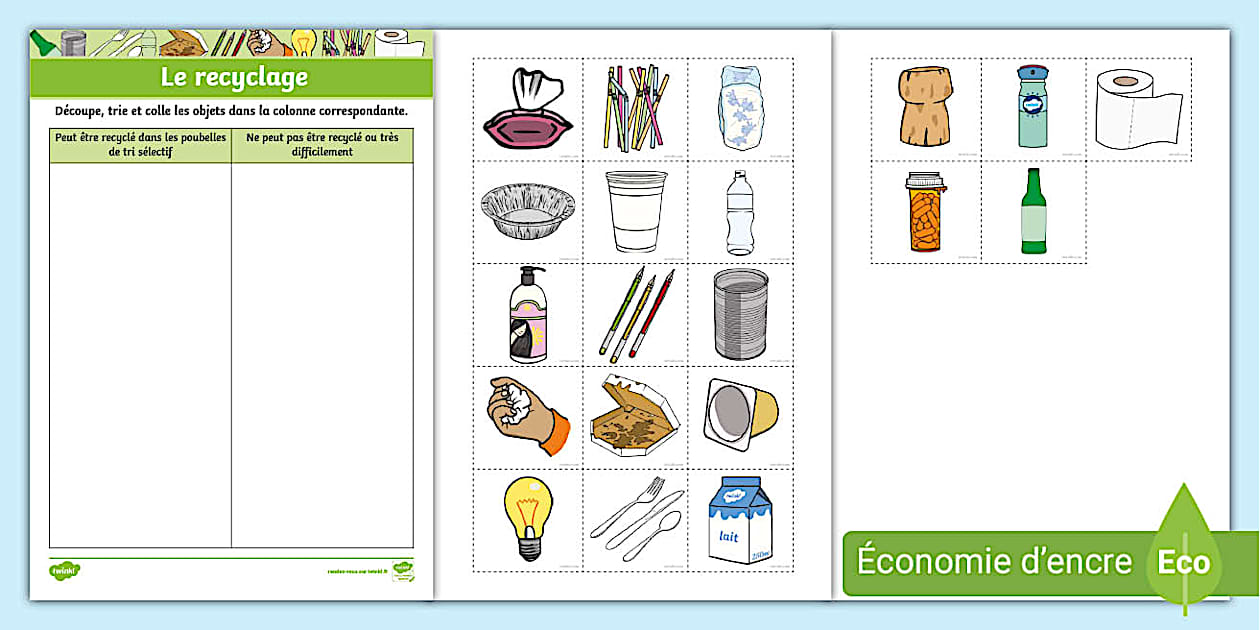 Jeu sur le tri sélectif (teacher made) - Twinkl