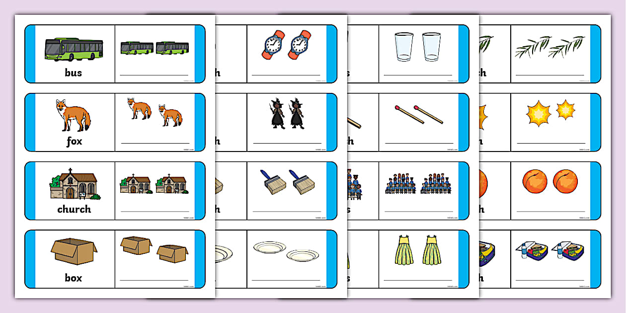 Fill in the Plurals -es Cards