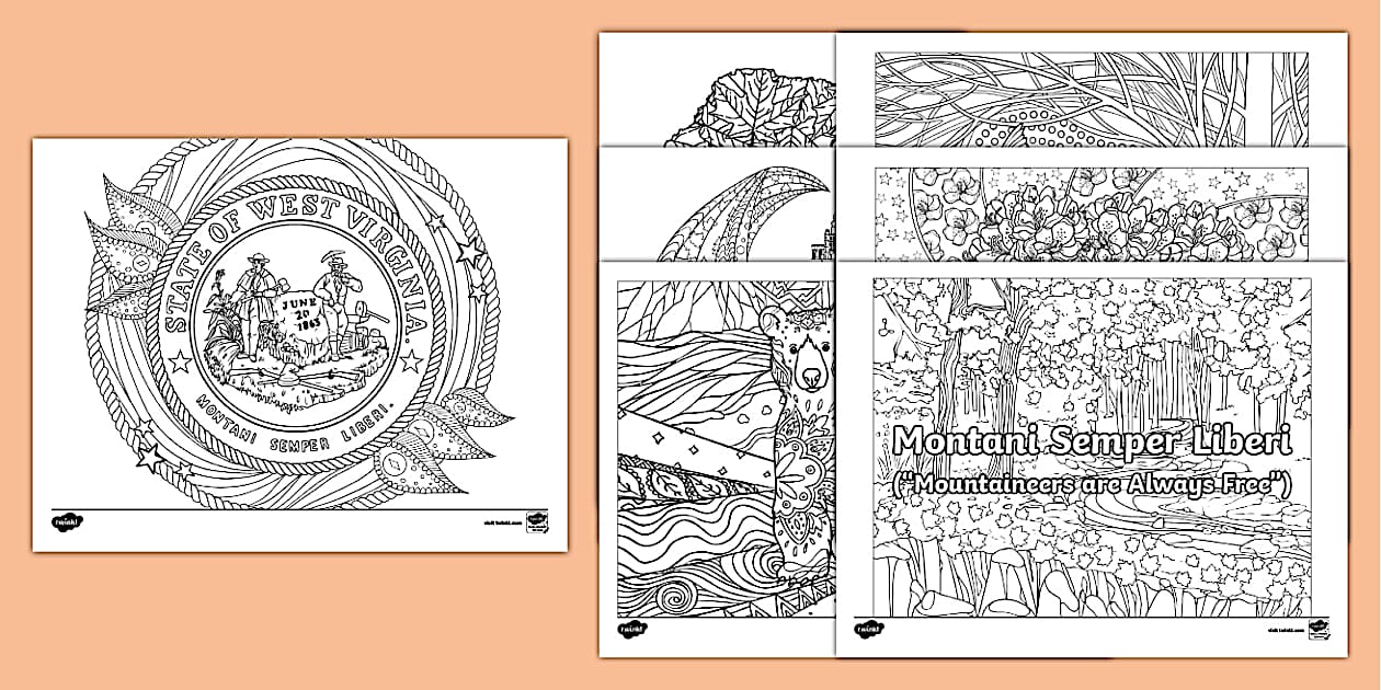 West Virginia Coloring Pages | State Resources | Twinkl USA