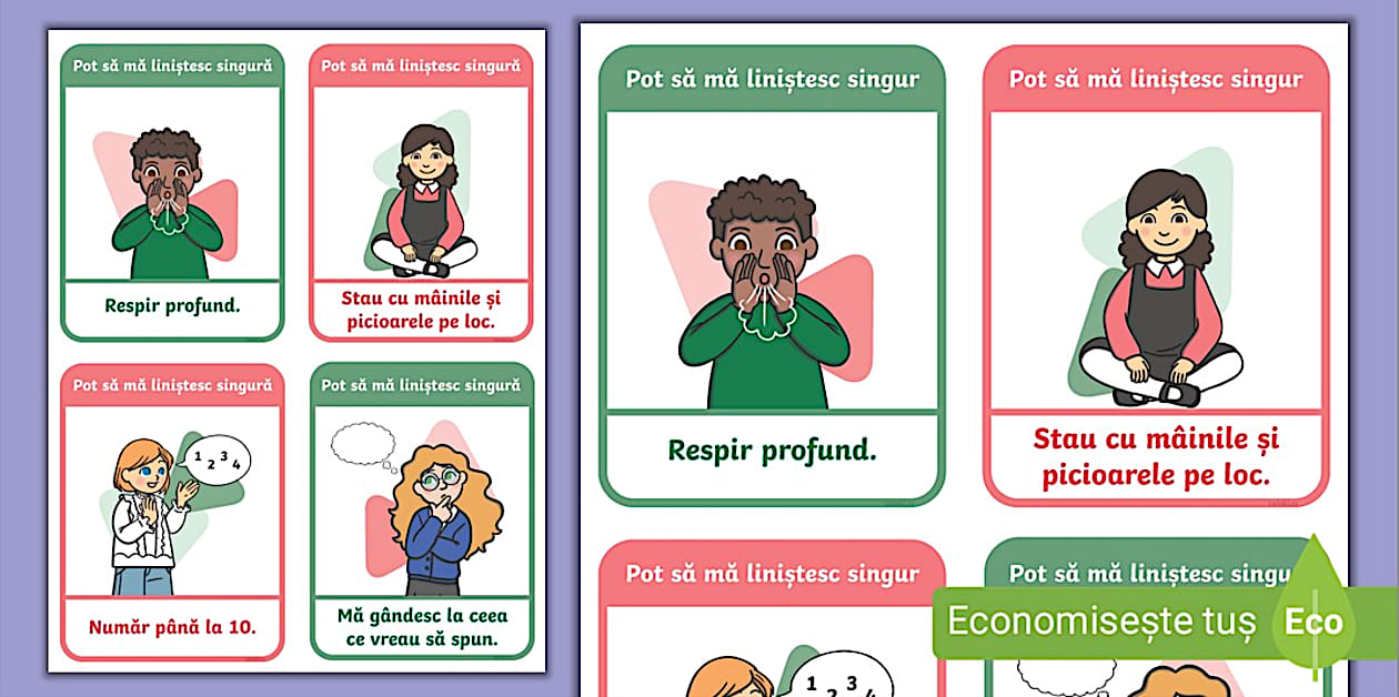 Pot să mă liniștesc singur – Cartonașe