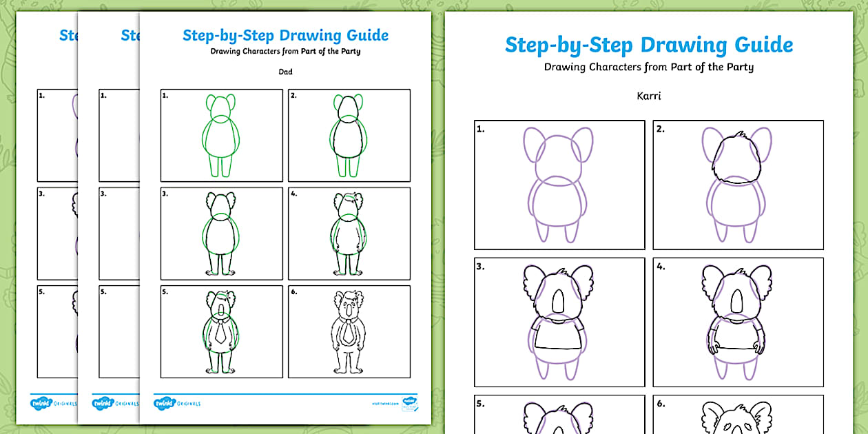 Part of the Party Step-by-Step Drawing Instruction Activity