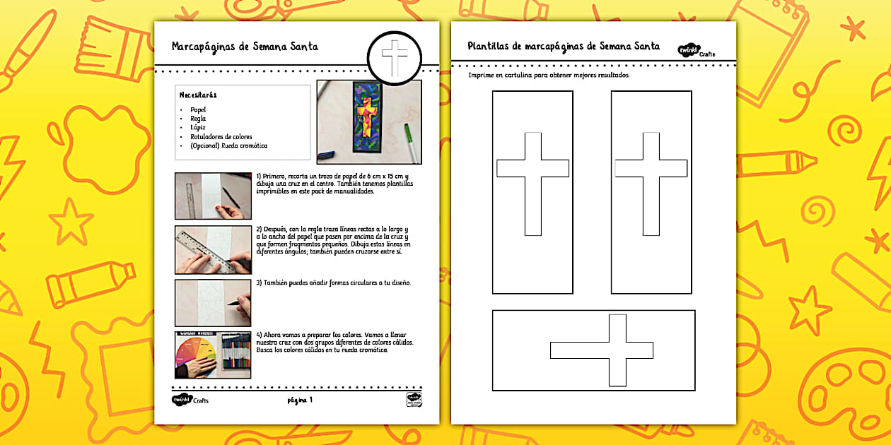 Manualidad: Marcapáginas de Semana Santa - Twinkl Cratfs
