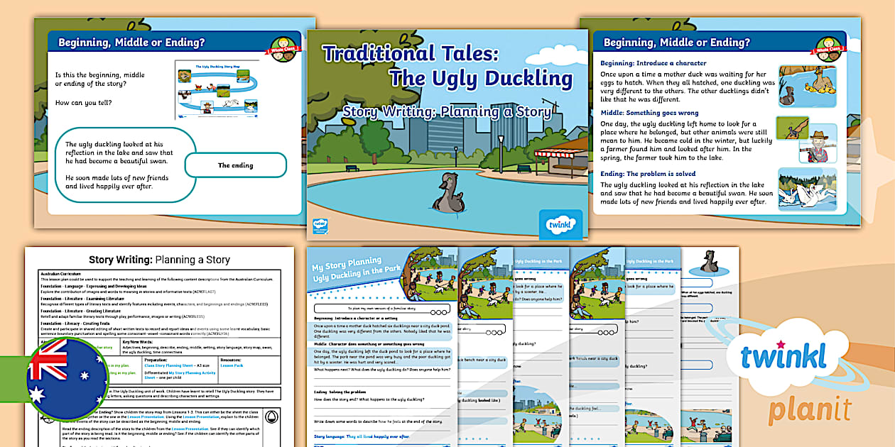 Foundation Writing The Ugly Duckling Story Writing Lesson 3