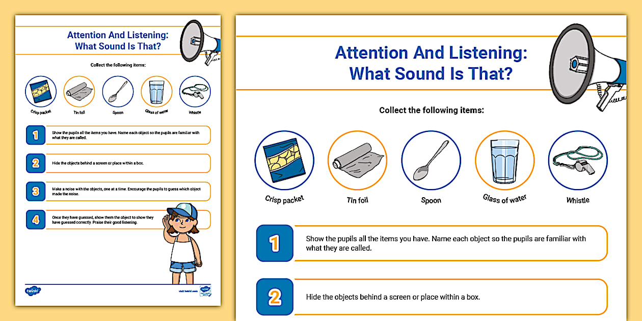 Attention And Listening: What Sound Is That? - Twinkl