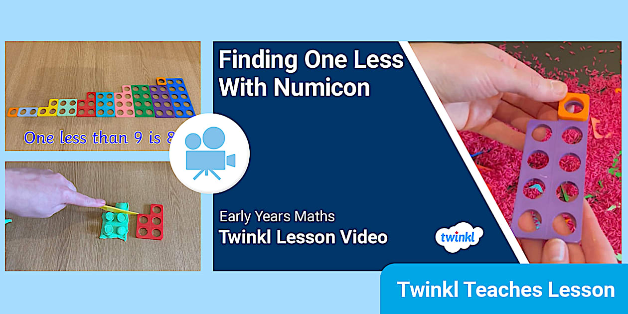 👉 Early Years Maths: Finding 1 Less Using Numicon Shapes