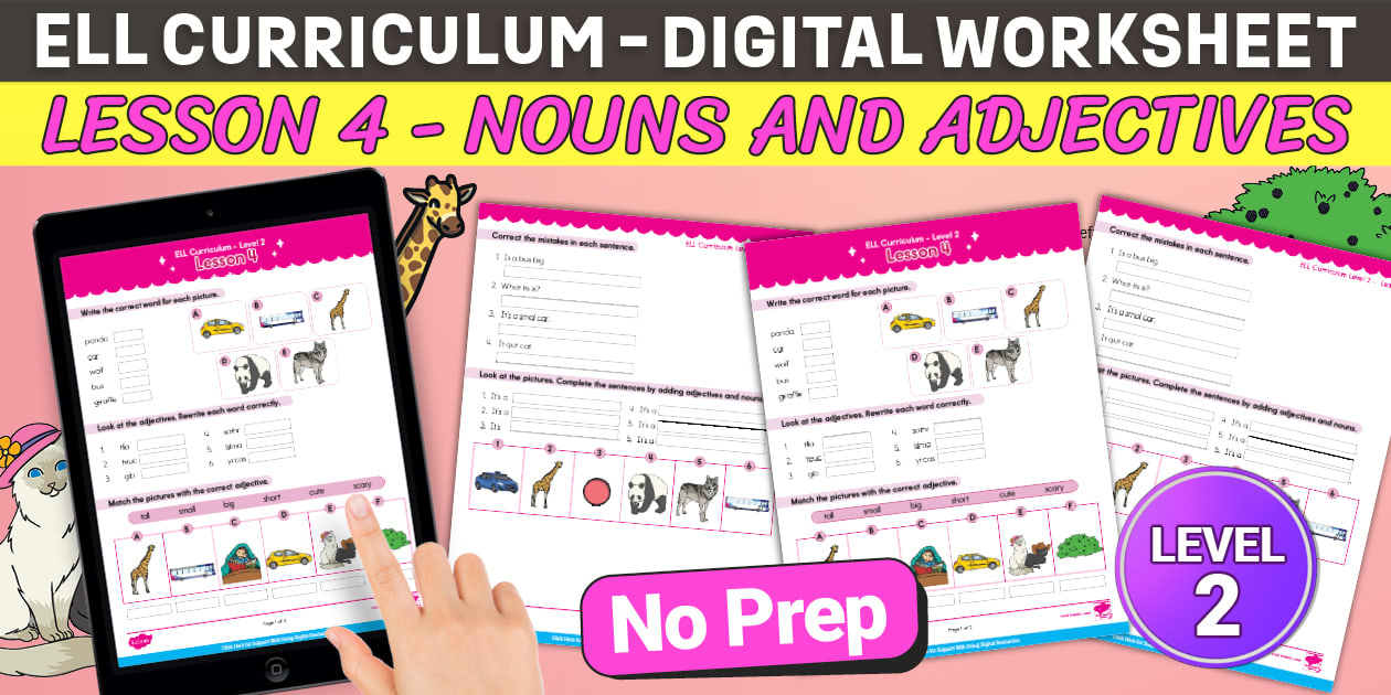 ELL Curriculum: Level 2, Lesson 4 Interactive Worksheet