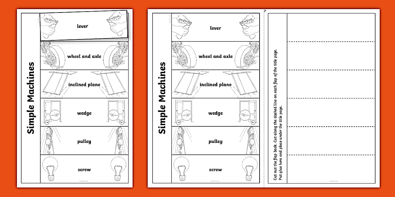 Simple Machines Flap Book for 3rd-5th Grade (teacher made)