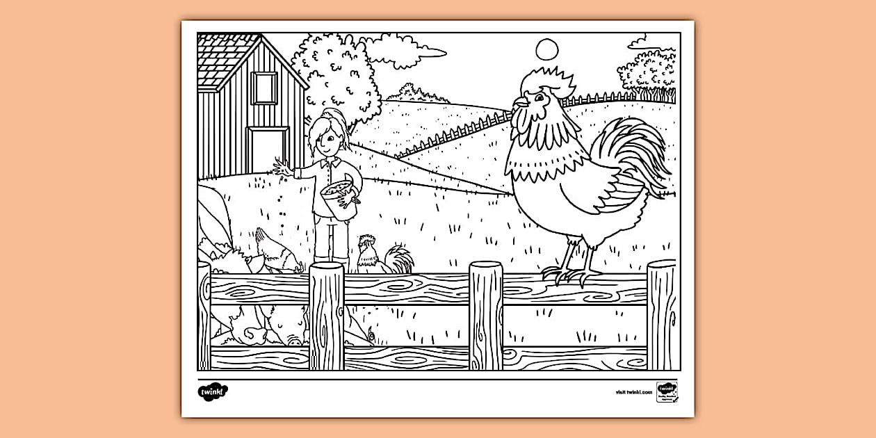 Farmer Coloring Page | Farmers' Day | Twinkl USA - Twinkl