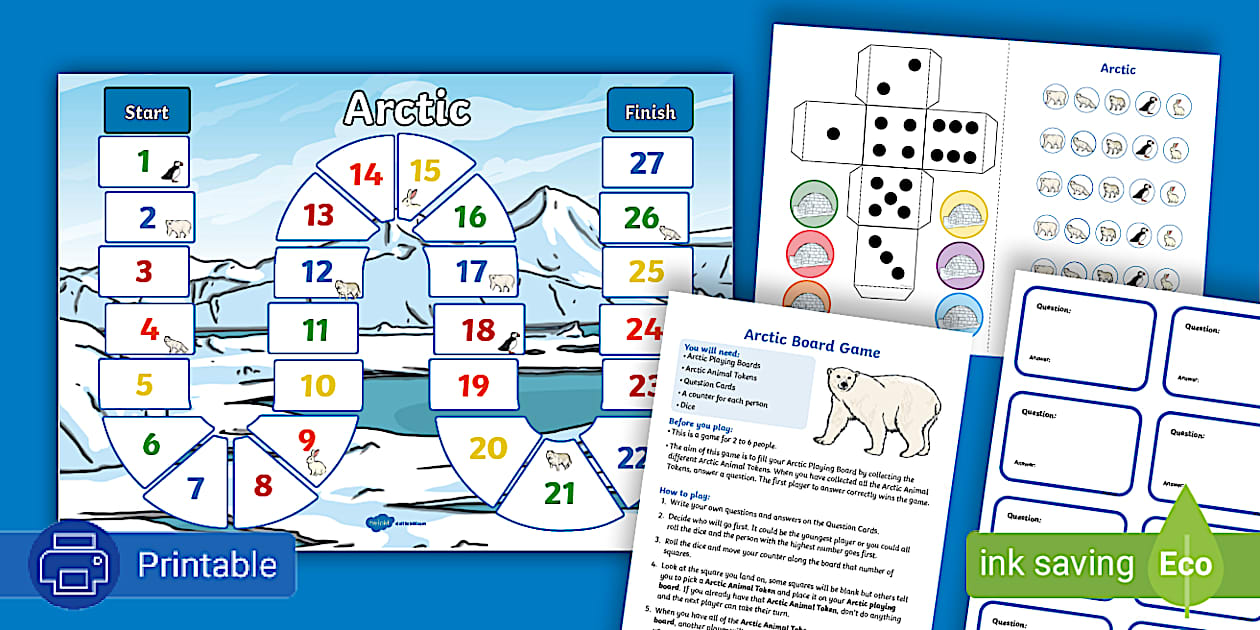 Arctic Board Game KS1 (teacher made) - Twinkl