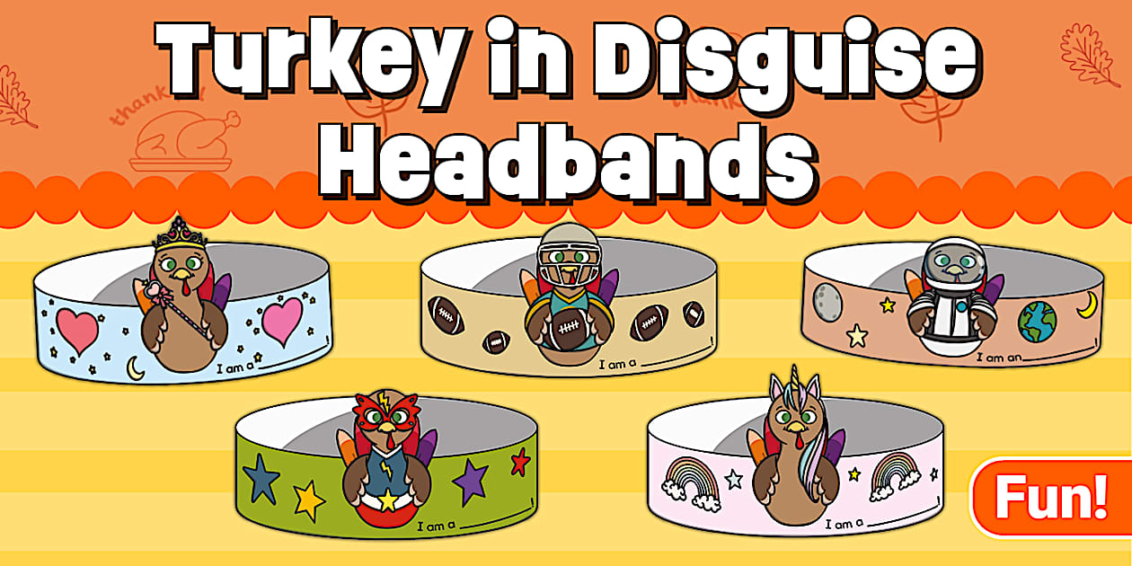 Turkey in Disguise Headband Craft