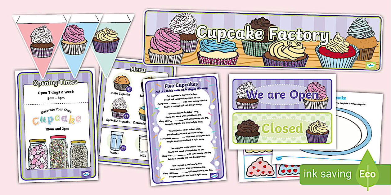 Cupcake Factory Role Play and Activities (Teacher-Made)