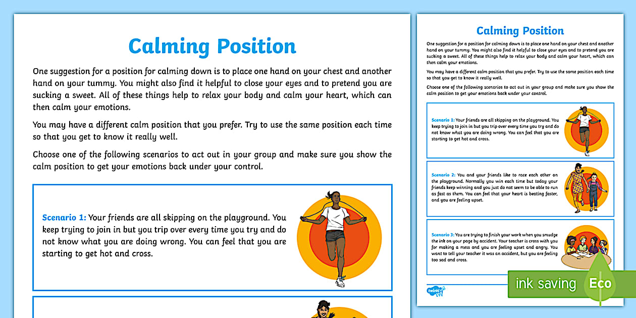 Emotional Stability: Calming Position Activity - Twinkl