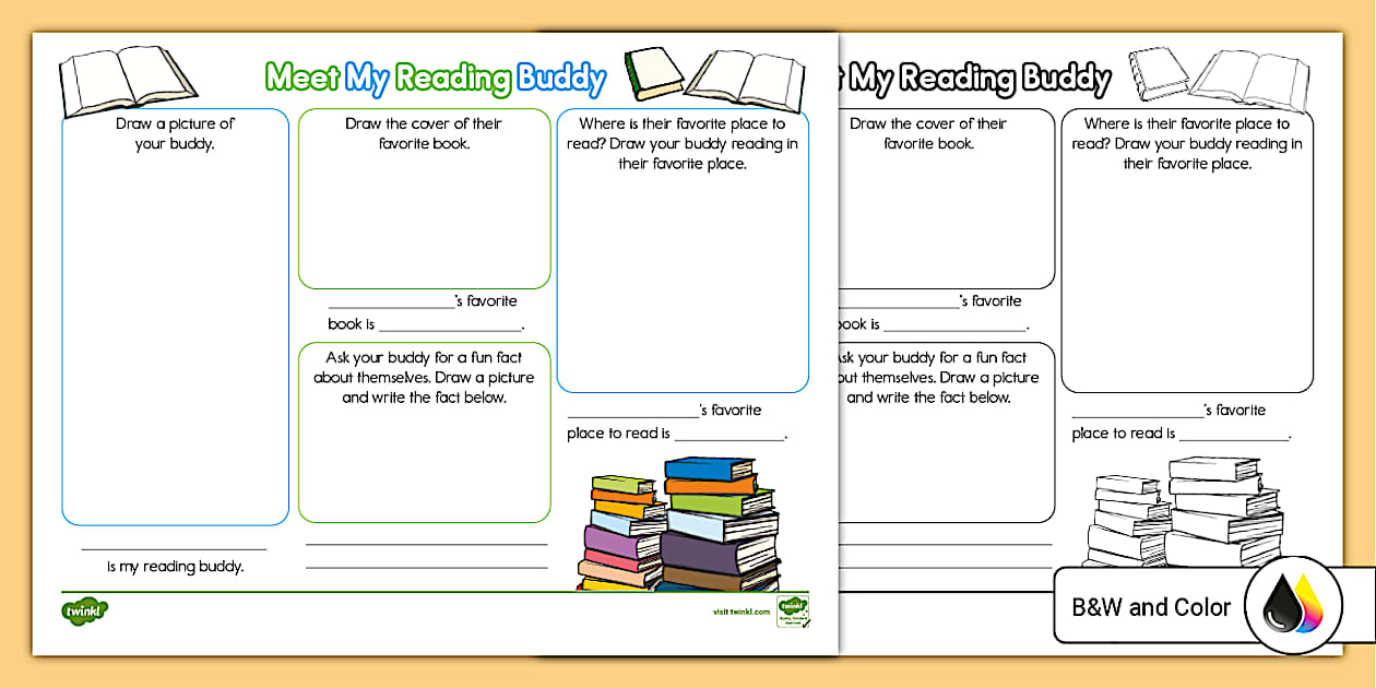 Reading Buddies Activities - Twinkl