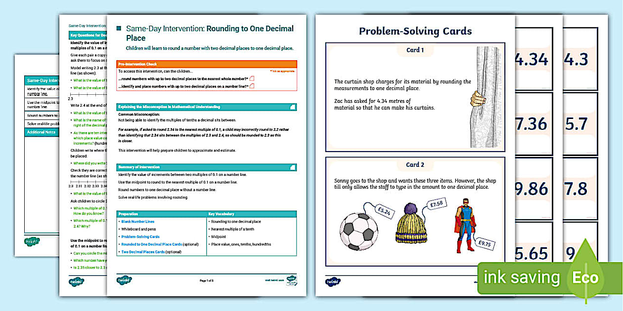 👉 Y5 Maths Same-Day Intervention: Round to One Decimal Place