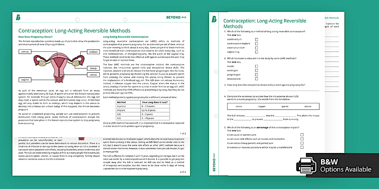 Long-Acting Reversible Contraception Reading Comprehension