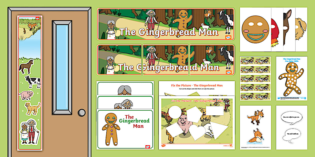 Classroom Themed Decor Resource Pack- The Gingerbread Man