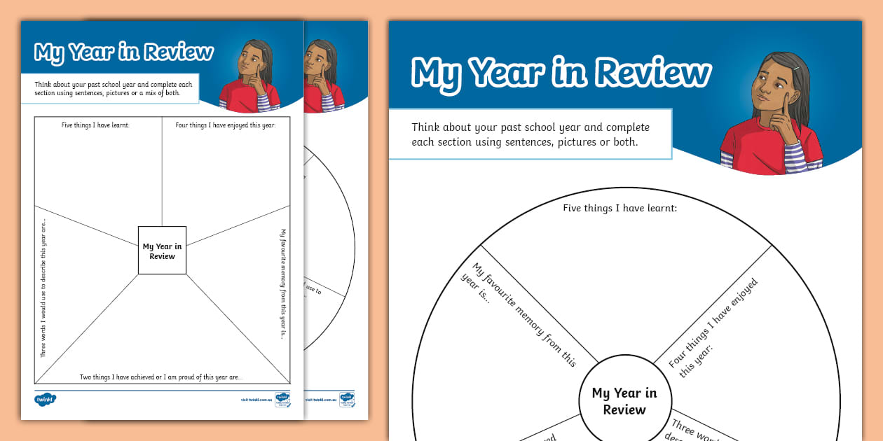 My Year in Review Activity Templates (teacher made) - Twinkl