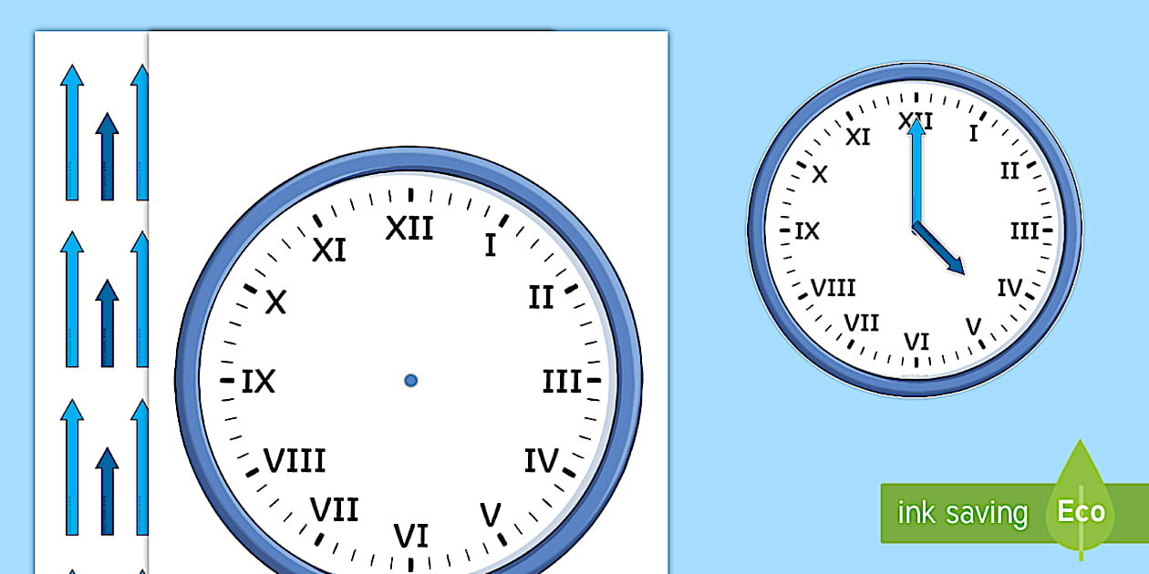 Roman Numerals Clock (teacher made) - Twinkl
