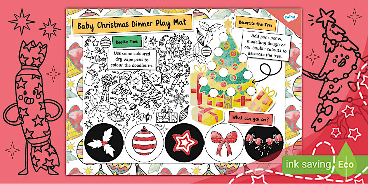 Baby Christmas Dinner Play Mat