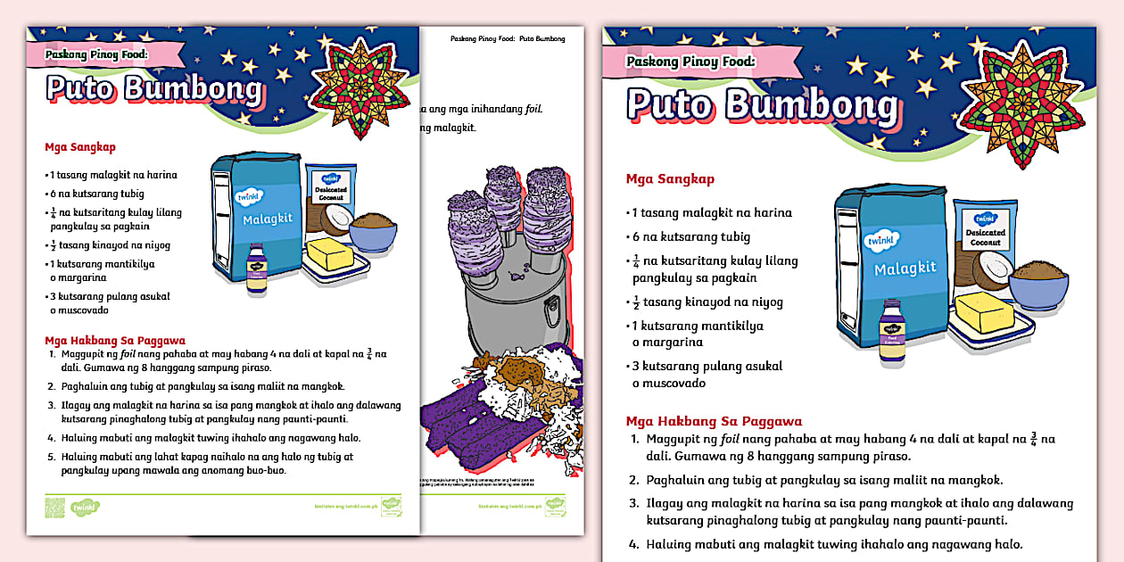 Paskong Pinoy Food: Puto Bumbong | Twinkl (Teacher-Made)
