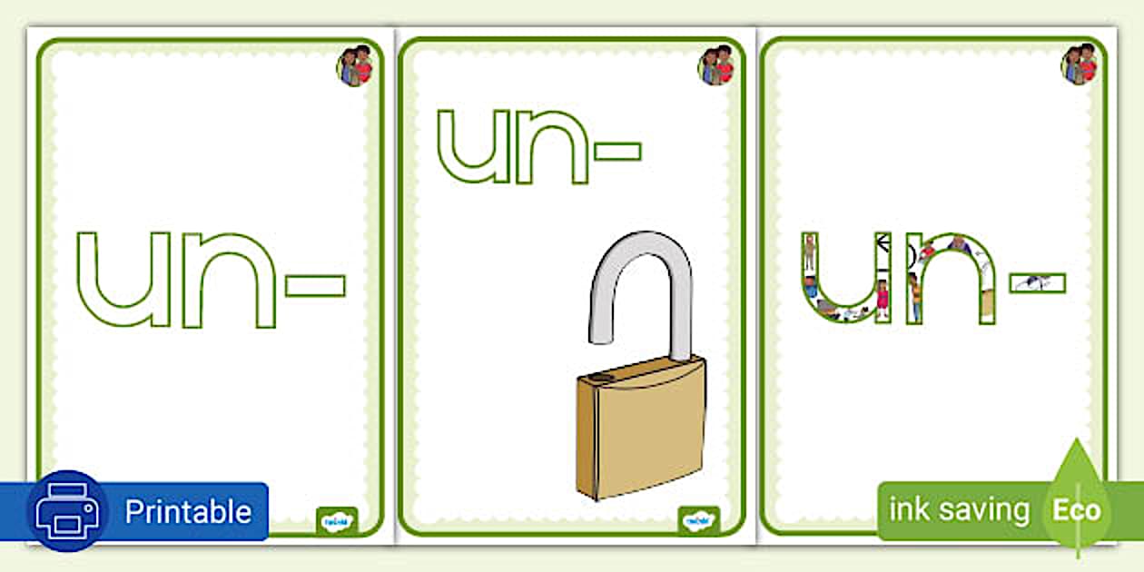 Grade 3 Phonics: Prefix un- Sound Posters (teacher made)
