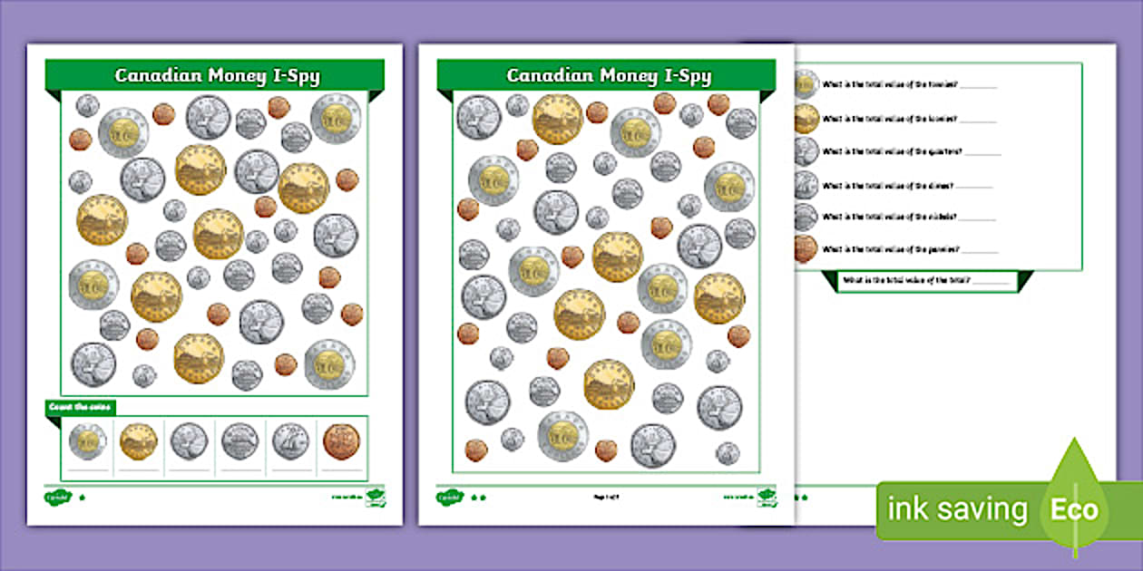 Differentiated Money I Spy Activity - Math Resource - Twinkl
