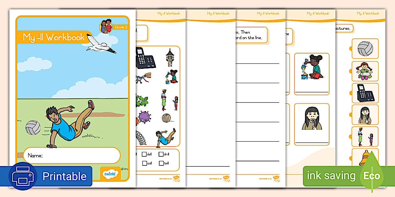 Grade 2 Phonics: ll Workbook (teacher made) - Twinkl