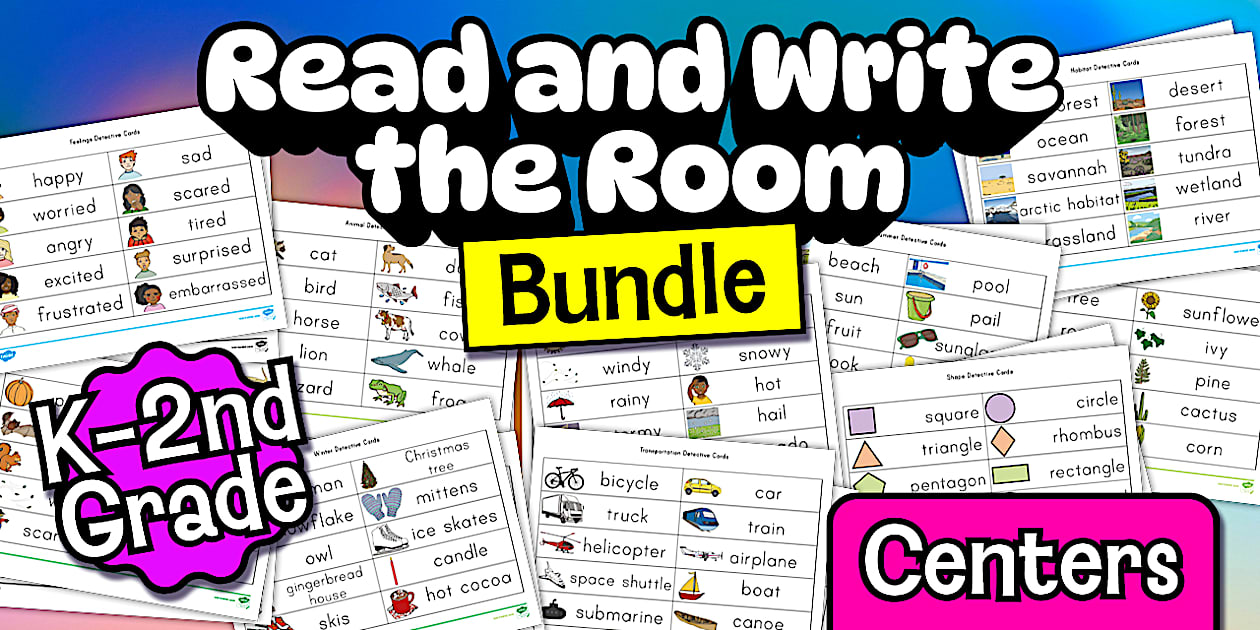 Read and Write the Room Activity Pack for K-2nd Grade