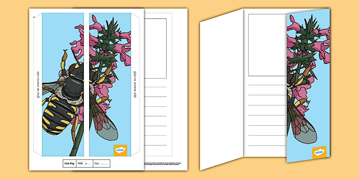 World Bee Day Folding Writing Template (teacher made)