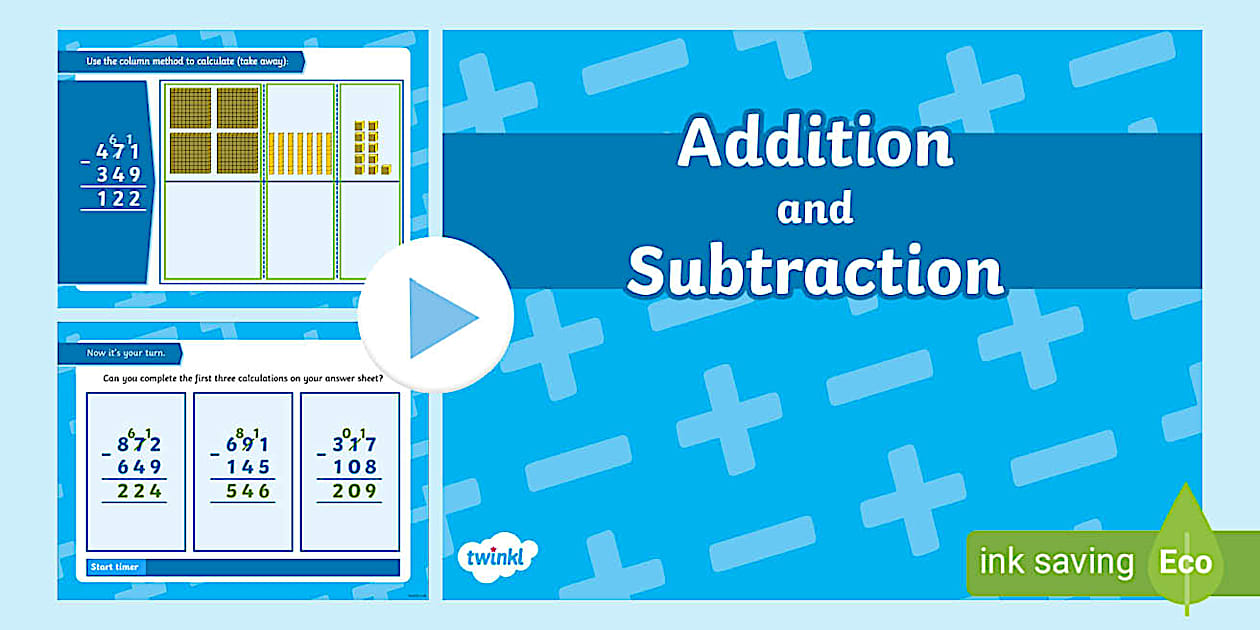 Y3 Add Subtract Lesson 4d 3 Digit Numbers 3 Digit Exchanging Once