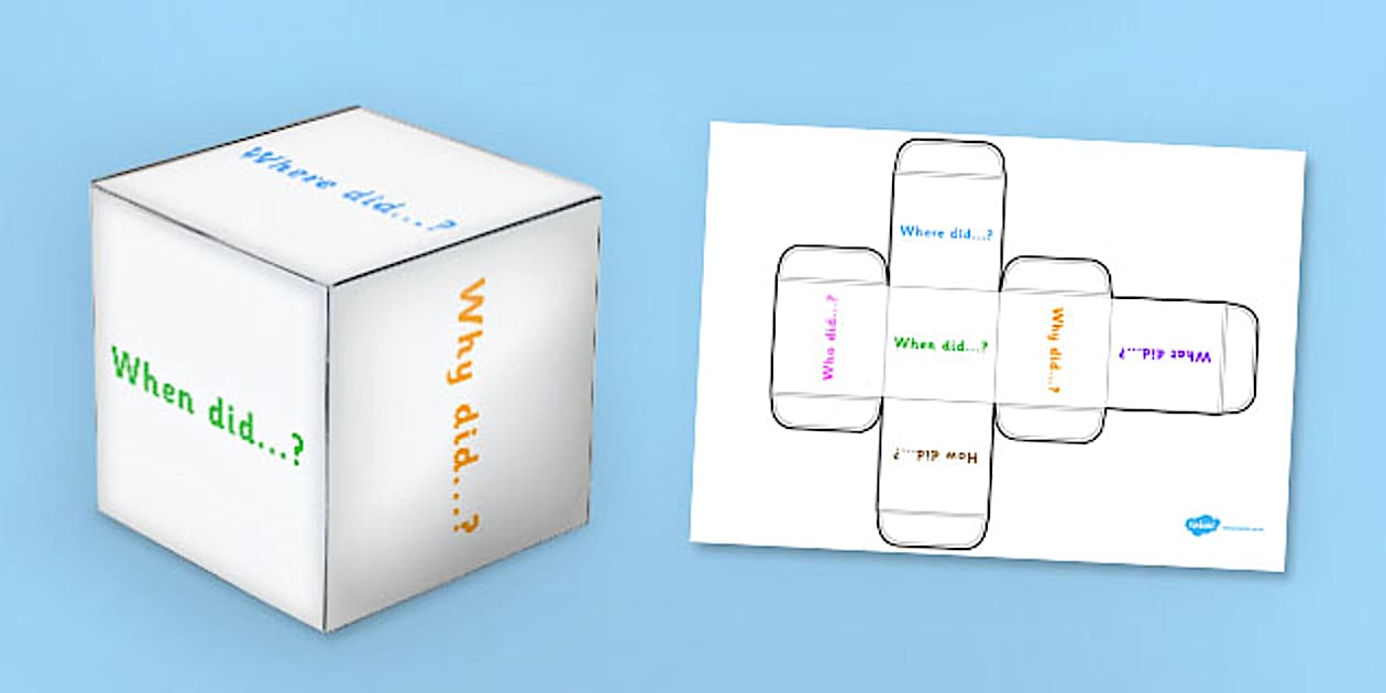 Editable Past Tense Questions Dice Net (teacher made)