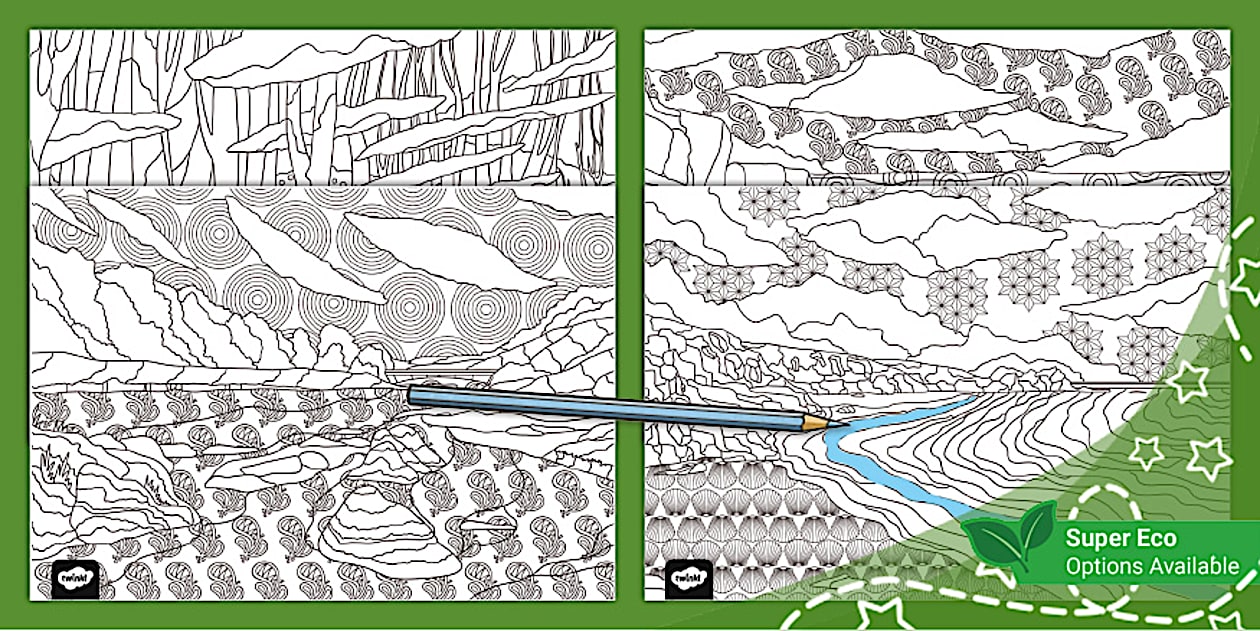 British Landscapes Colouring for Adults | Parents Wellbeing