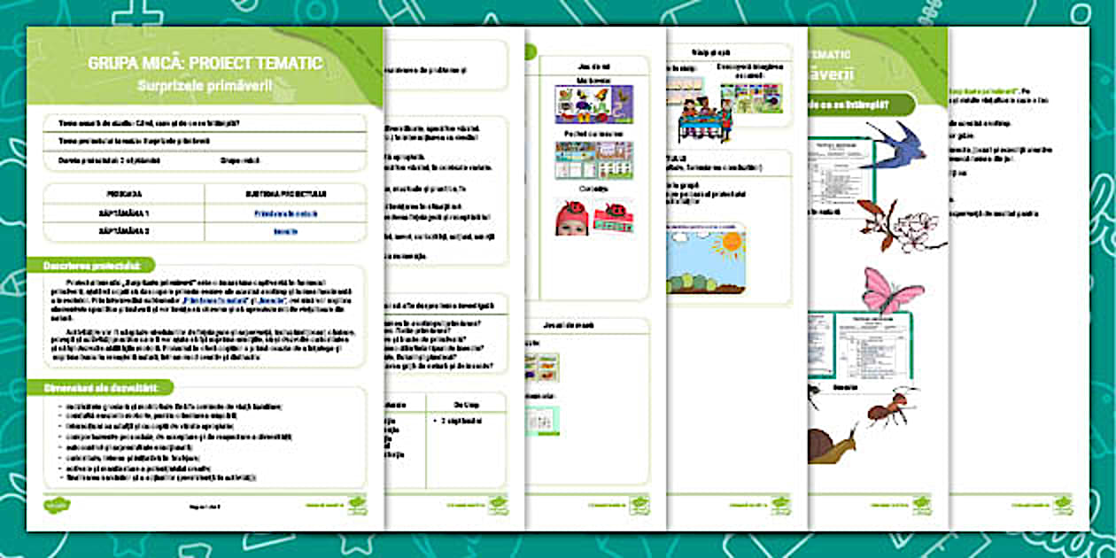 Grupa mică: Surprizele primăverii – Proiect tematic